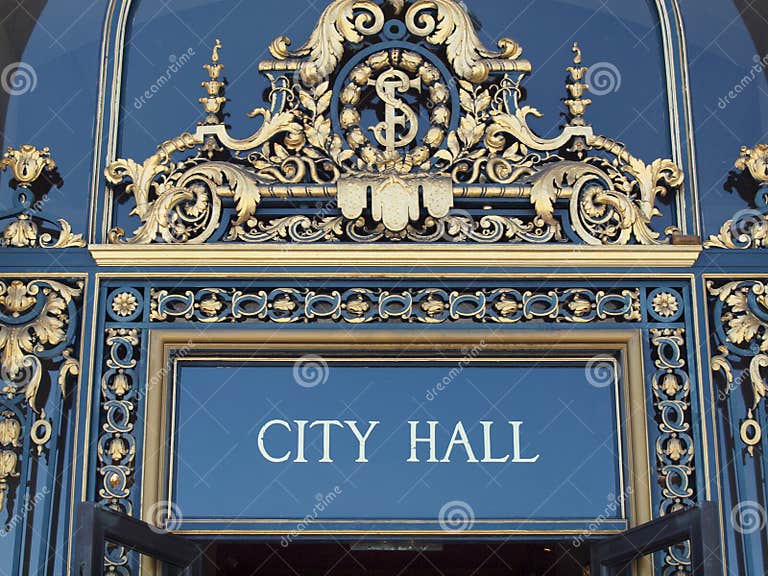 City Hall Sign stock image. Image of office, plaque, township - 29010277