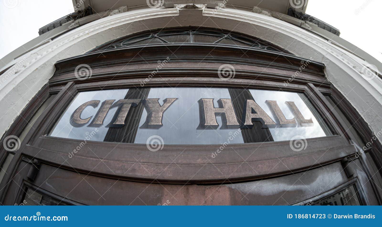 `City Hall,` in Classic Lettering Stock Image - Image of locality ...