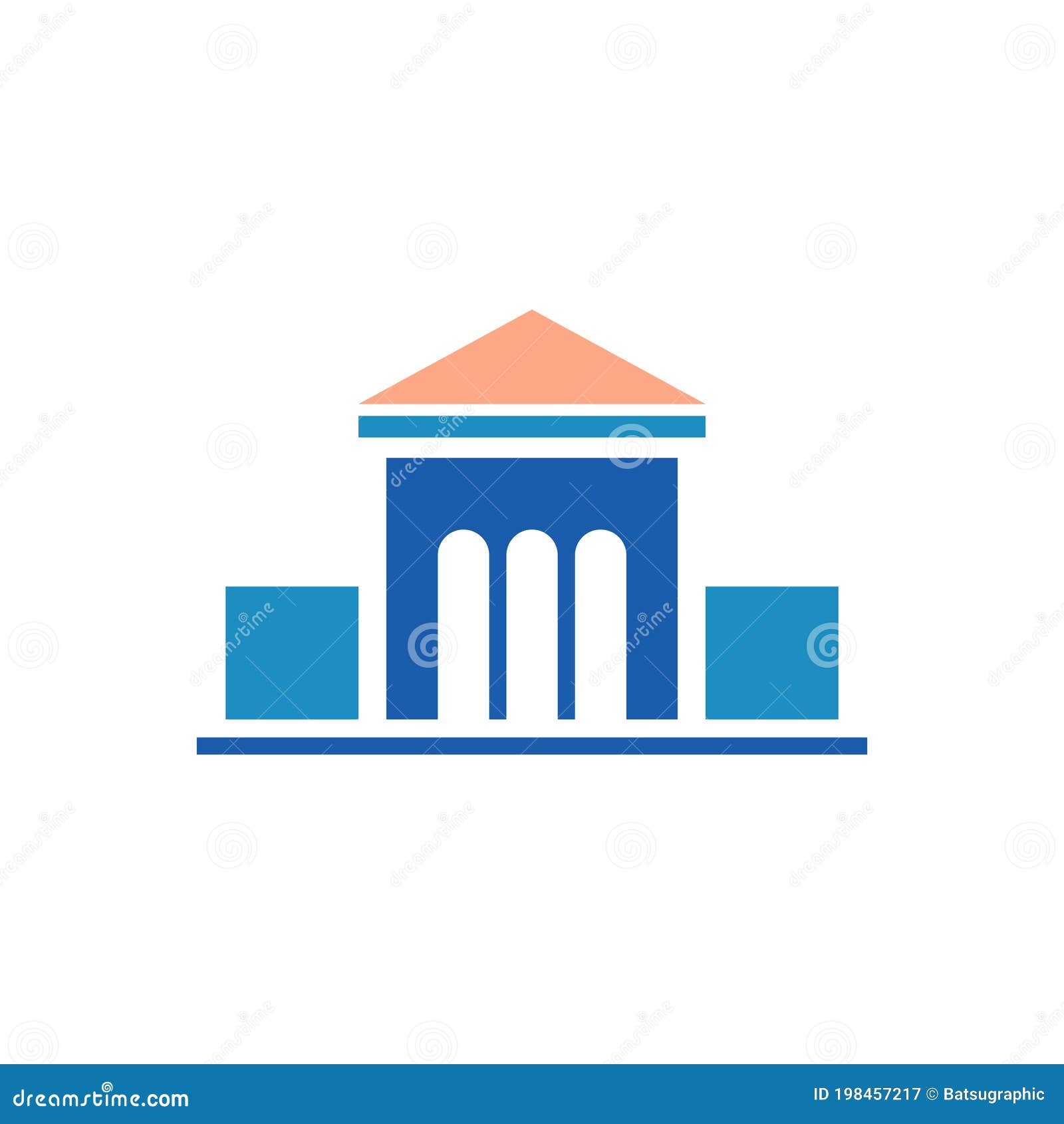 City Hall Vector Icon Design Template Stock Vector - Illustration of ...