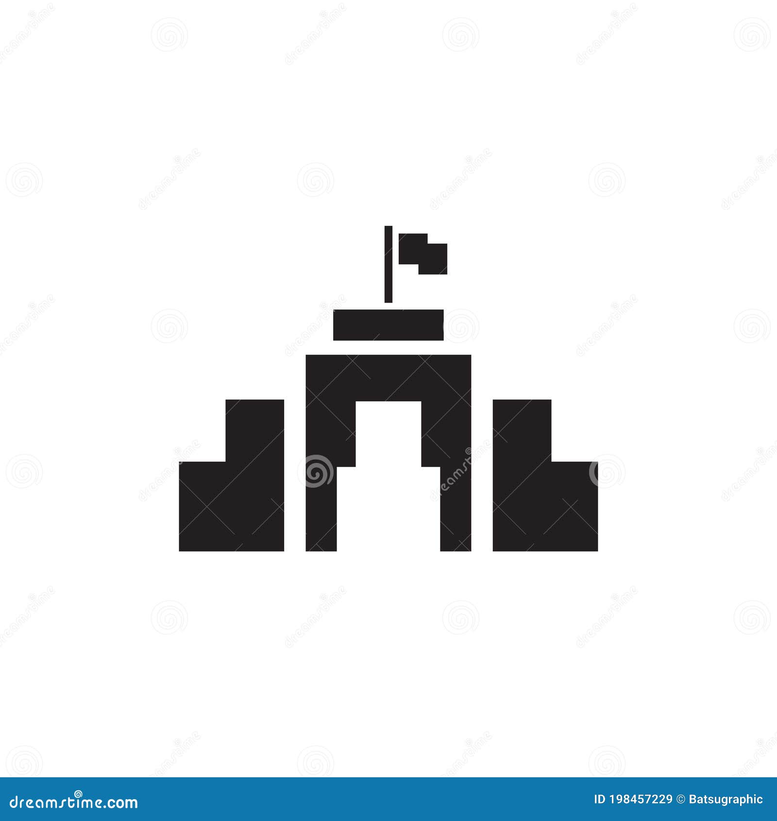 City Hall Vector Icon Design Template Stock Vector - Illustration of ...