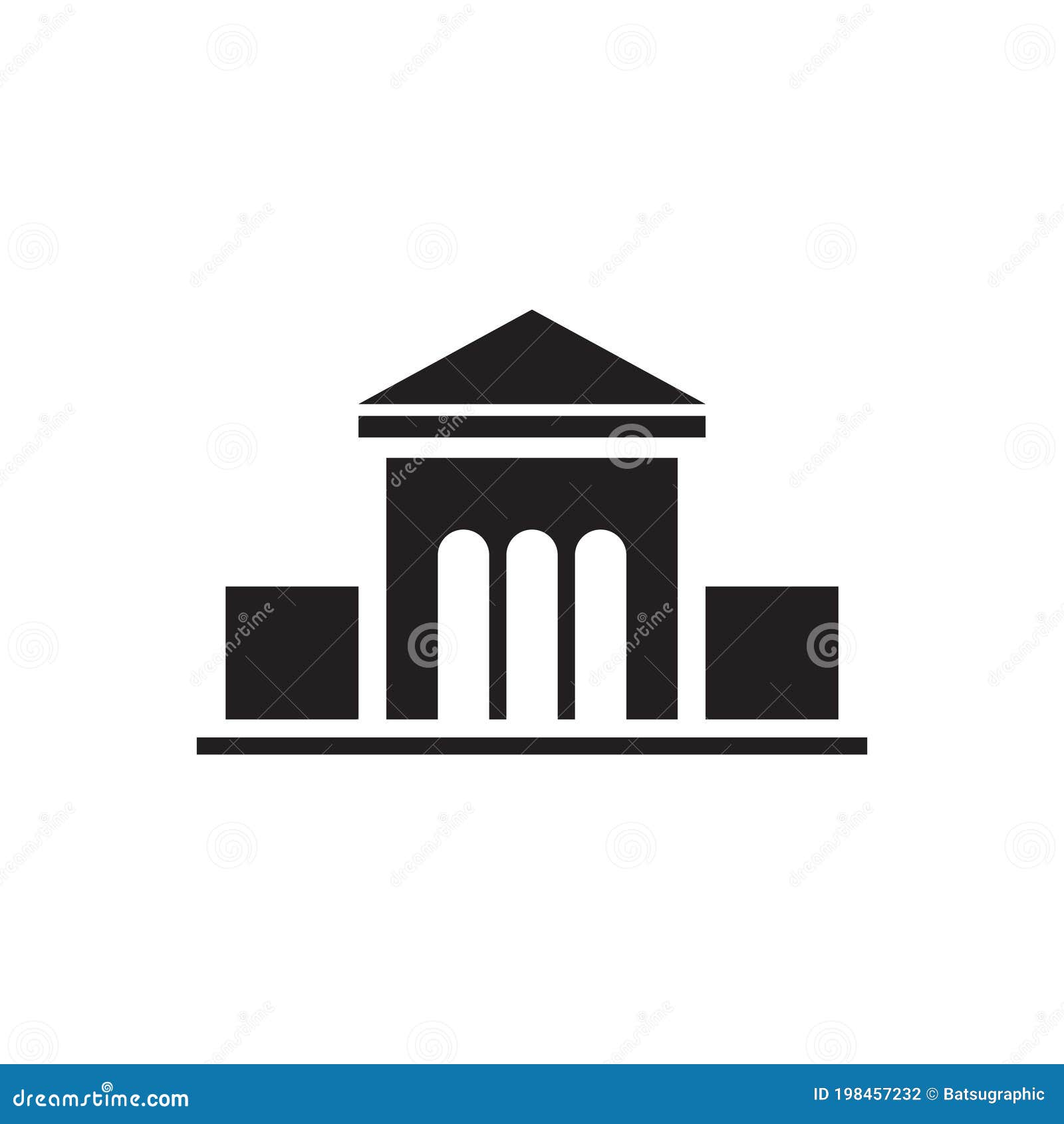 City Hall Vector Icon Design Template Stock Vector - Illustration of ...