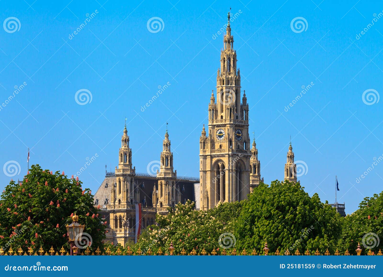 City Hall of Vienna (Rathaus) Stock Image - Image of cityhall, austrian ...