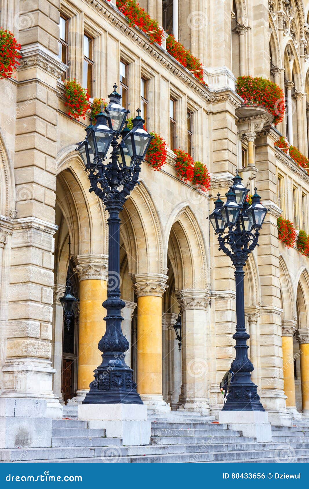 City Hall in Vienna, Rathaus Stock Photo - Image of site, facade: 80433656