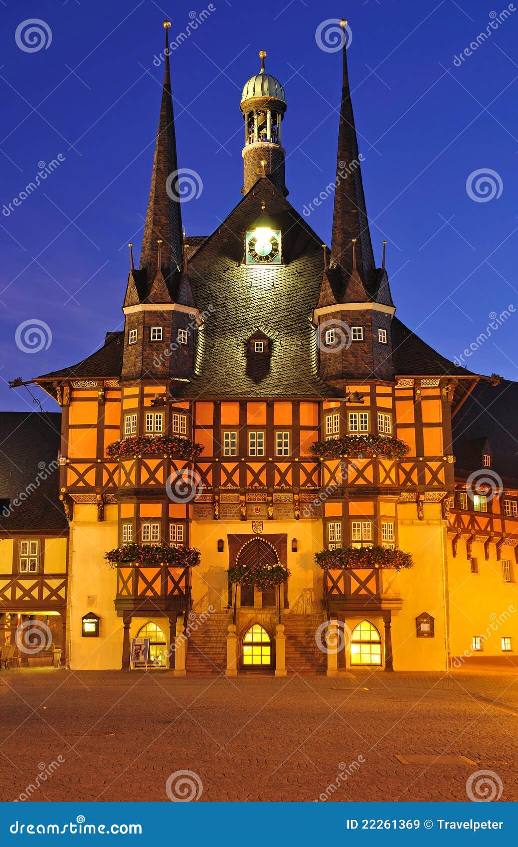 The City Hall of Wernigerode Stock Image - Image of region, landmark ...