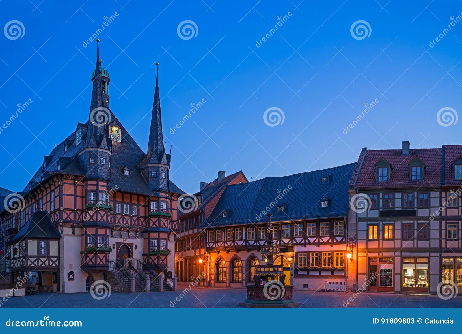 The City Hall of Wernigerode Stock Image - Image of mountains, historic ...