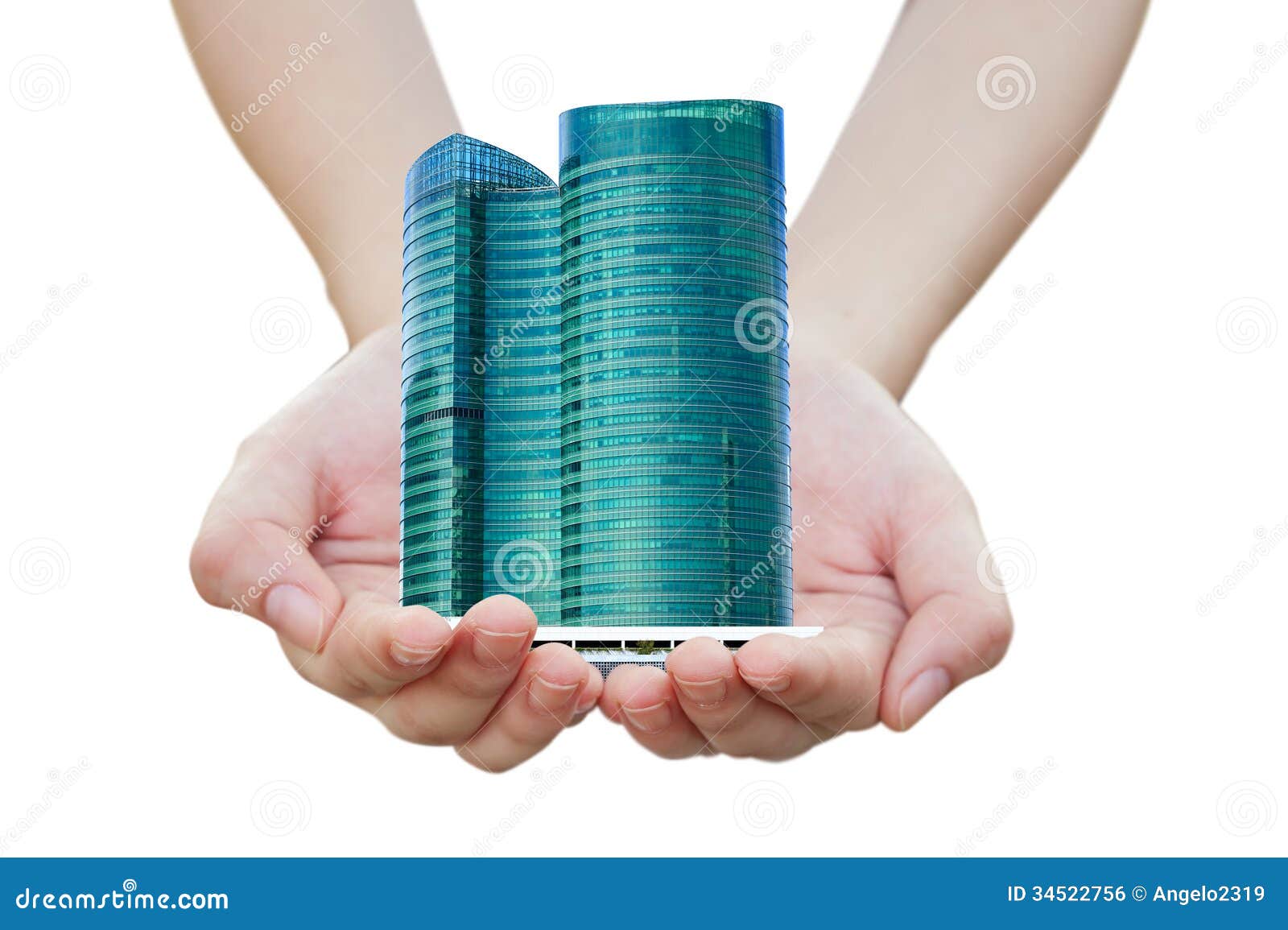 City on hand 2 stock photo. Image of people, construction - 34522756