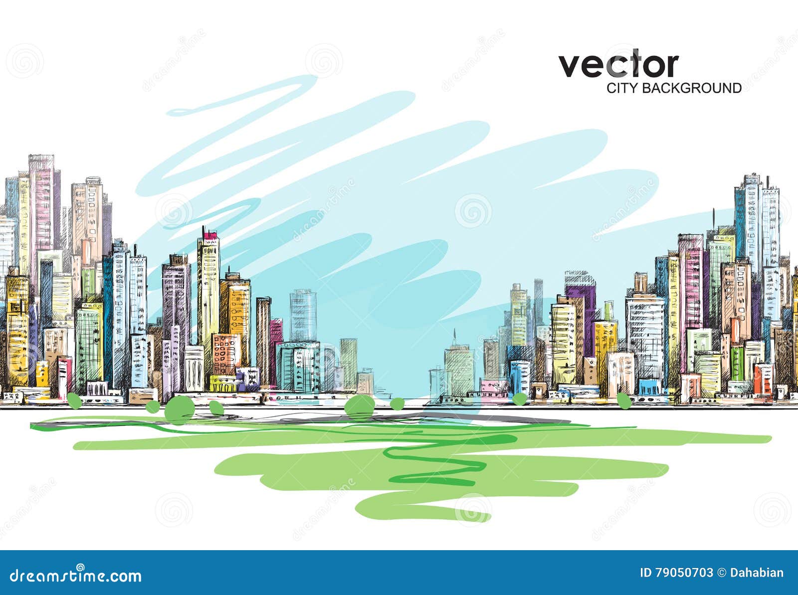 City Hand Drawn, Illustration Stock Vector - Illustration of clip ...