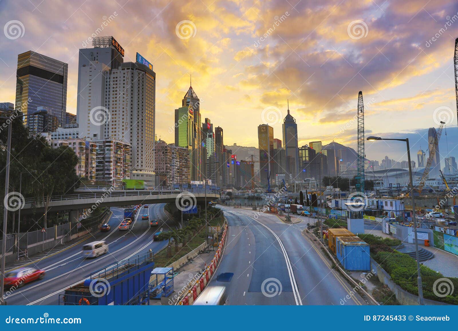 City highway Causeway Bay, editorial stock photo. Image of downtown ...