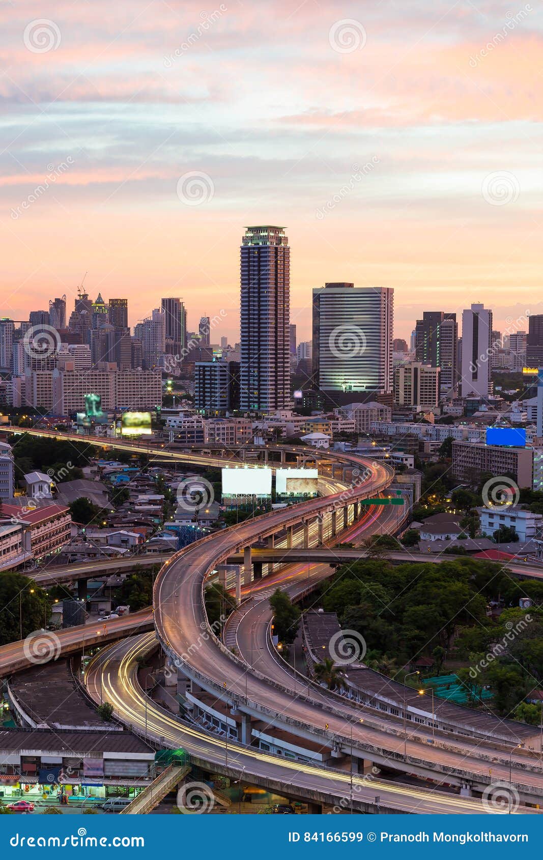 City and Highway Intersection Stock Image - Image of junction, modern ...