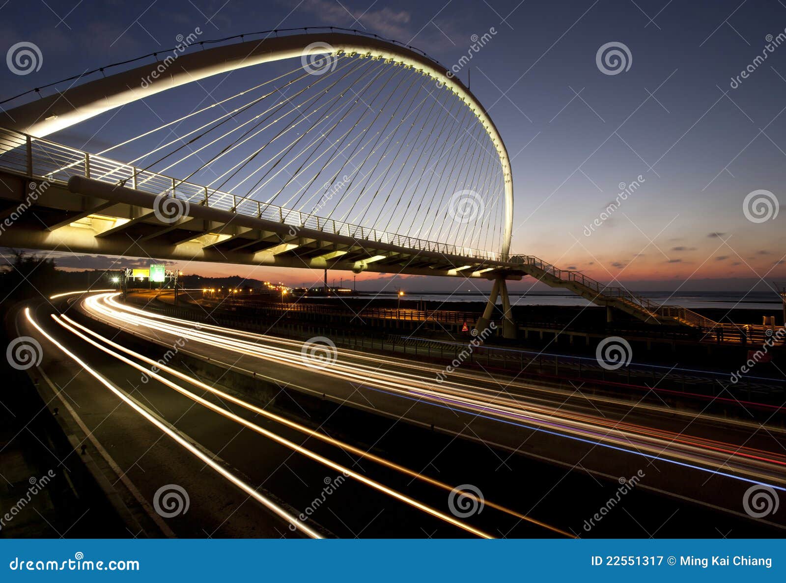 City highway at night stock image. Image of light, motorway - 22551317