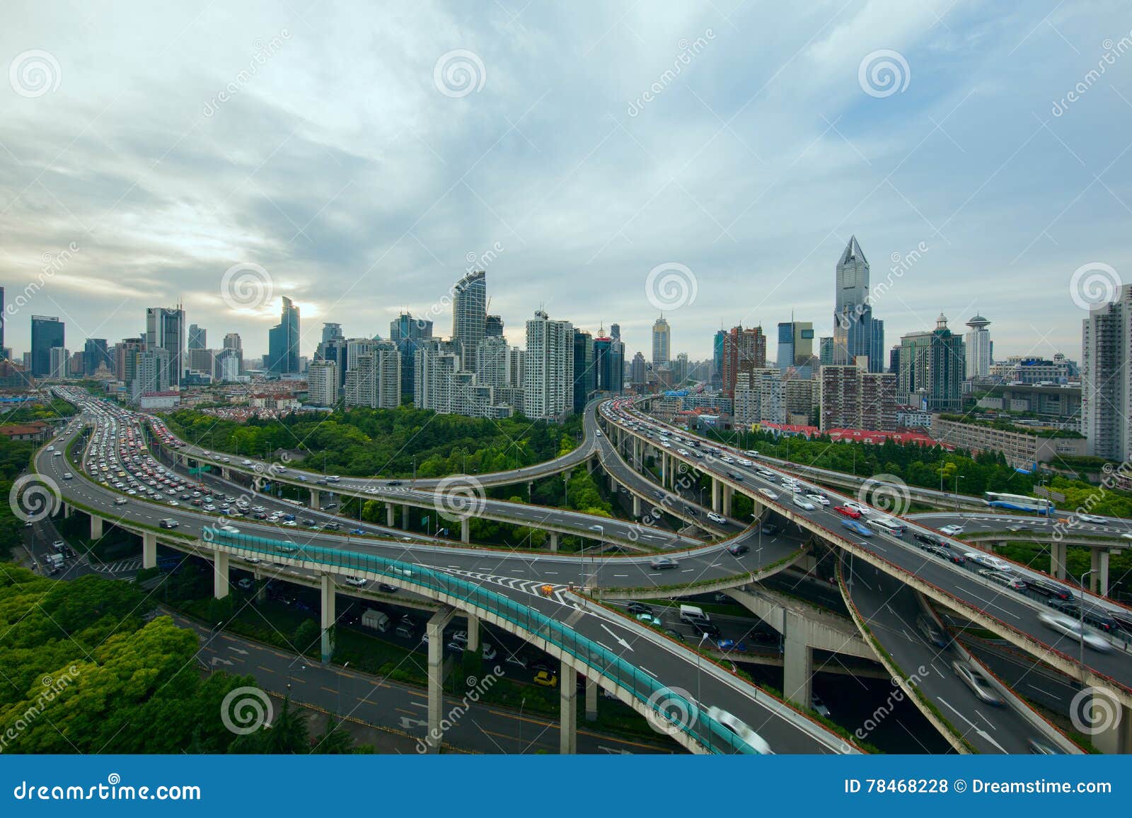 City highway editorial stock photo. Image of bridge, skyline - 78468228
