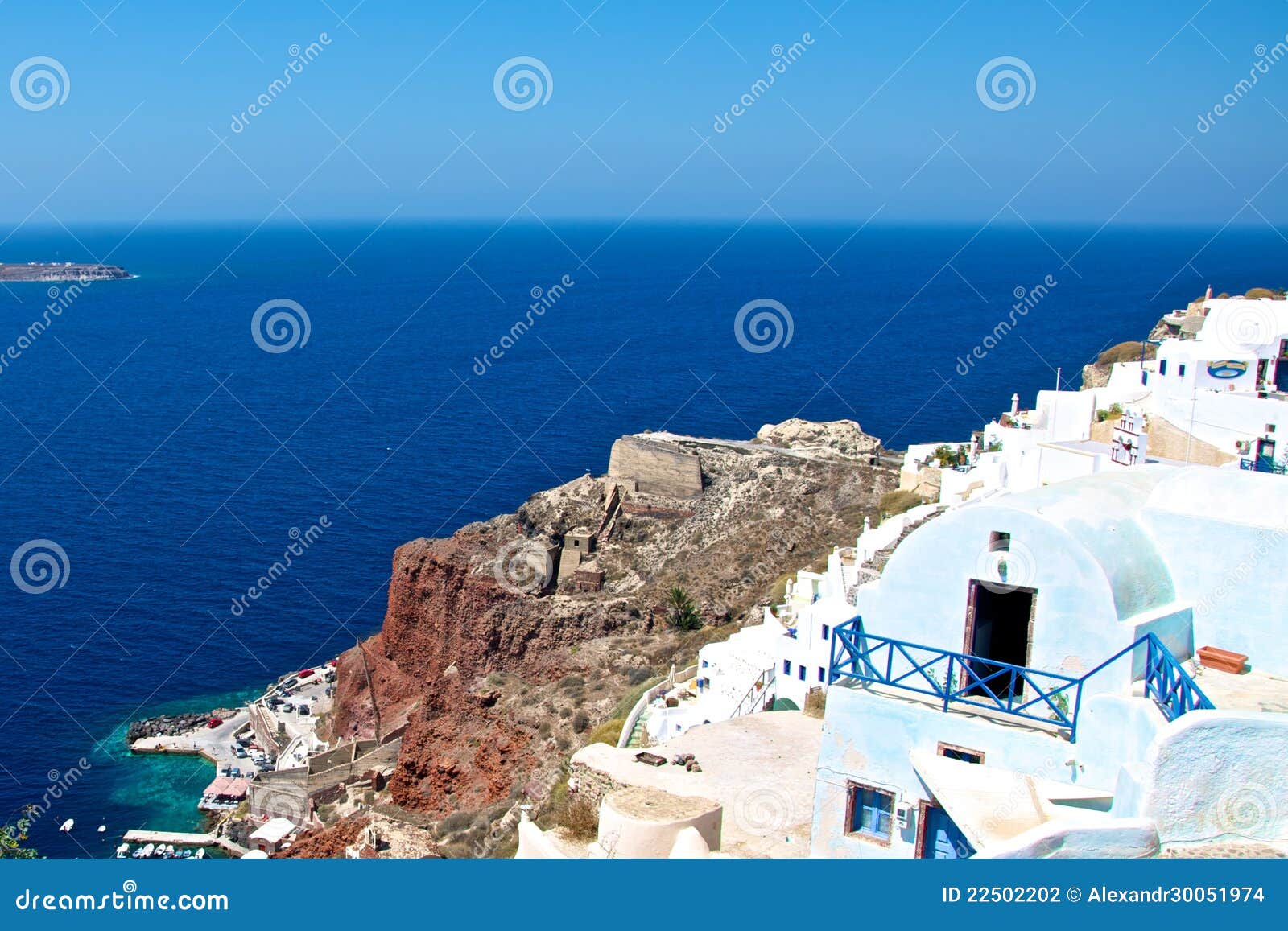 The city on the hillside. stock photo. Image of village - 22502202