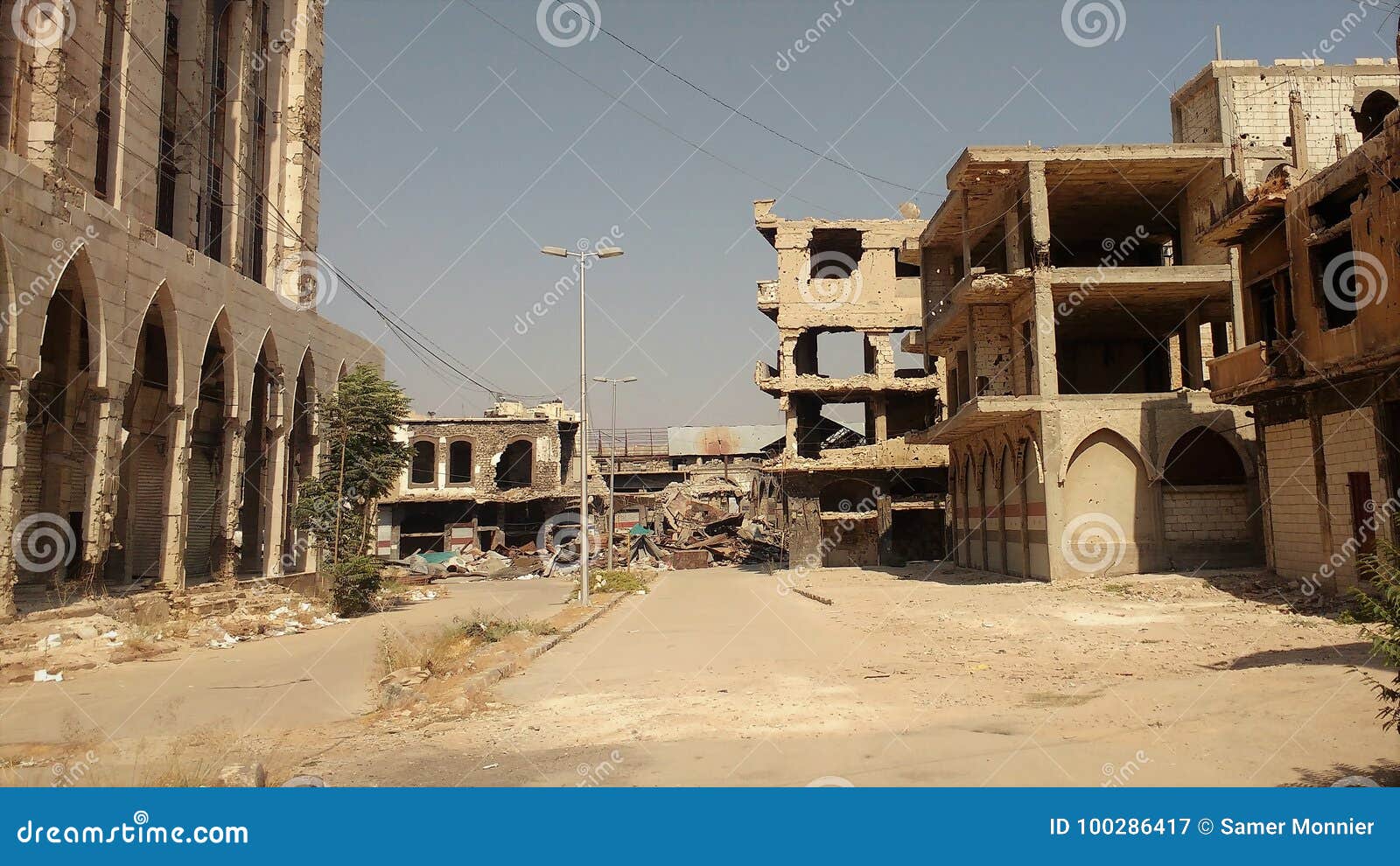 City of homs after war editorial photography. Image of streets - 100286417