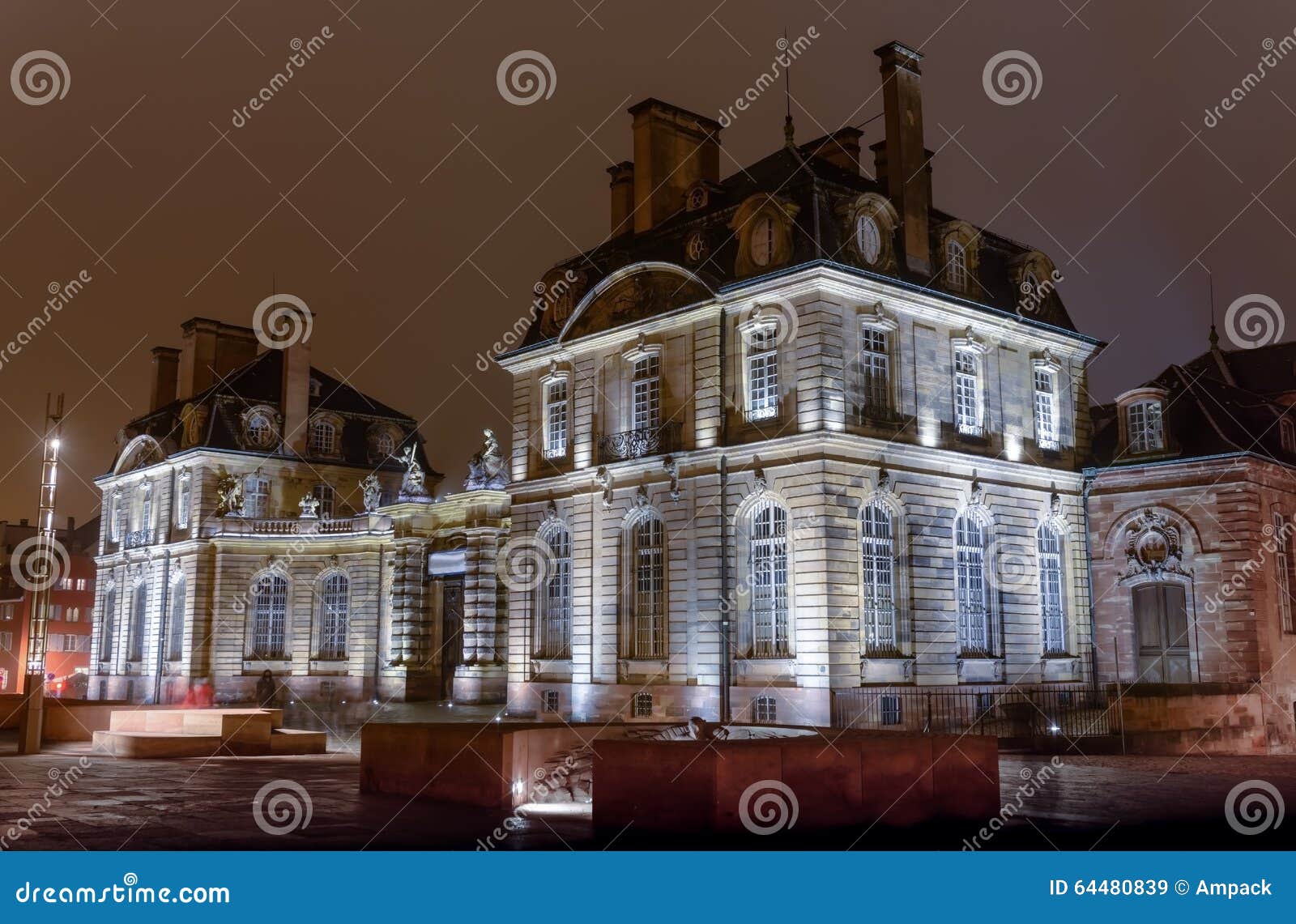 City Illuminated Old Building Stock Image - Image of wealthy, lights ...