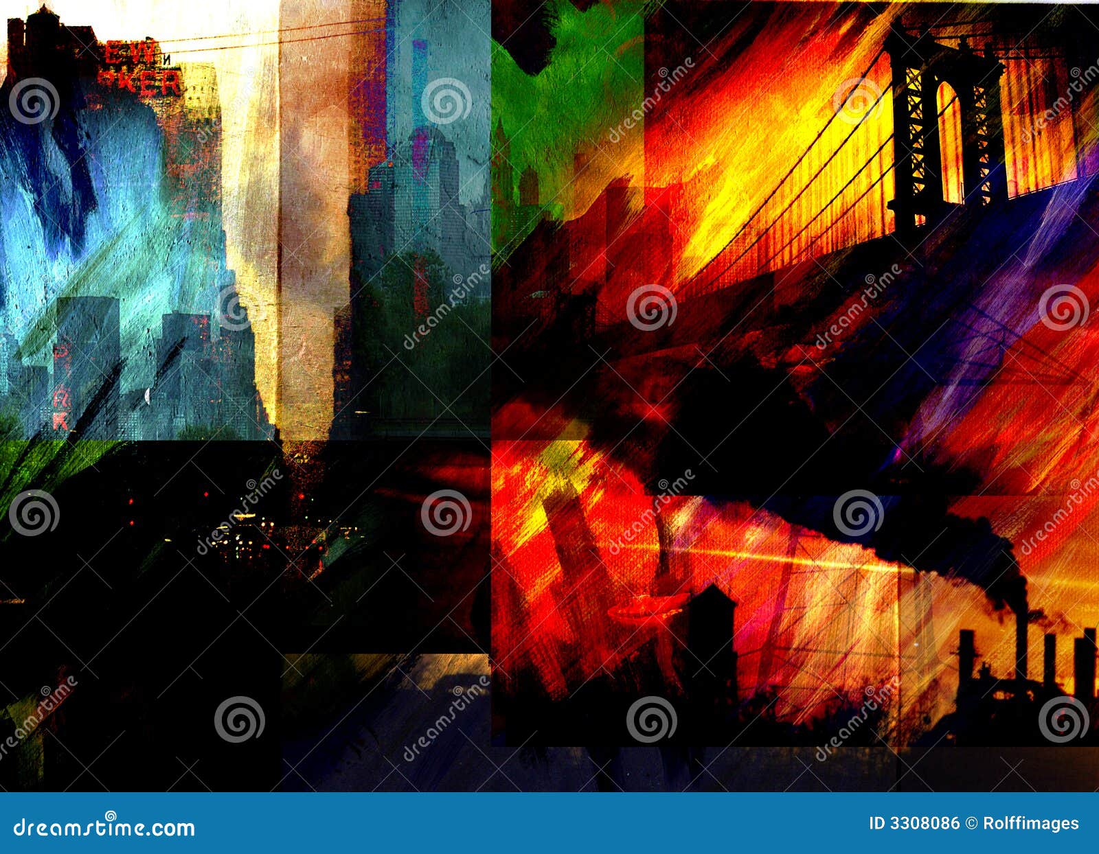 City Industrial Abstract stock illustration. Illustration of scraper ...