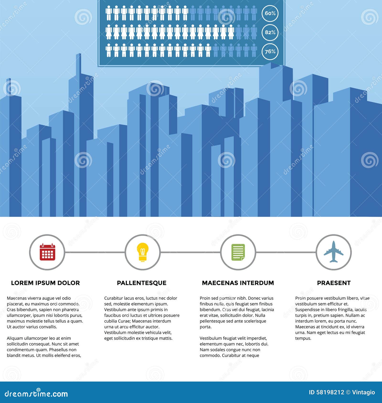 City Infographic Timeline stock vector. Illustration of city - 58198212
