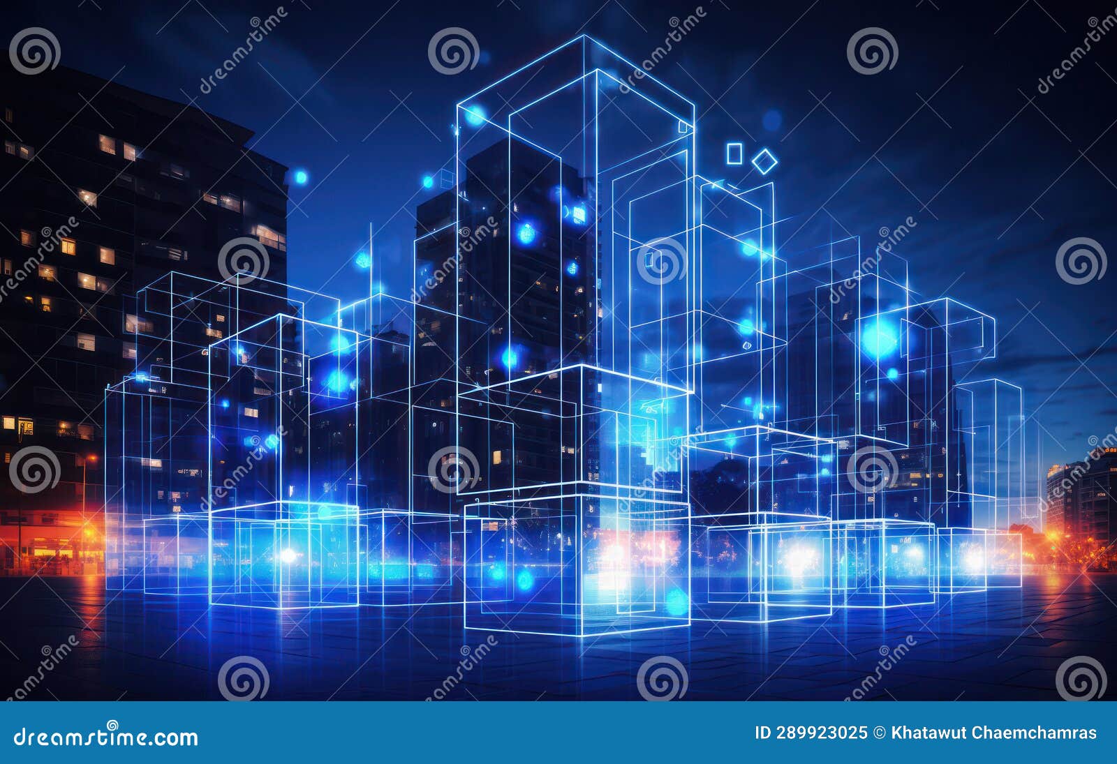 City of Innovation: Futuristic Technological Background, Unveiling the ...