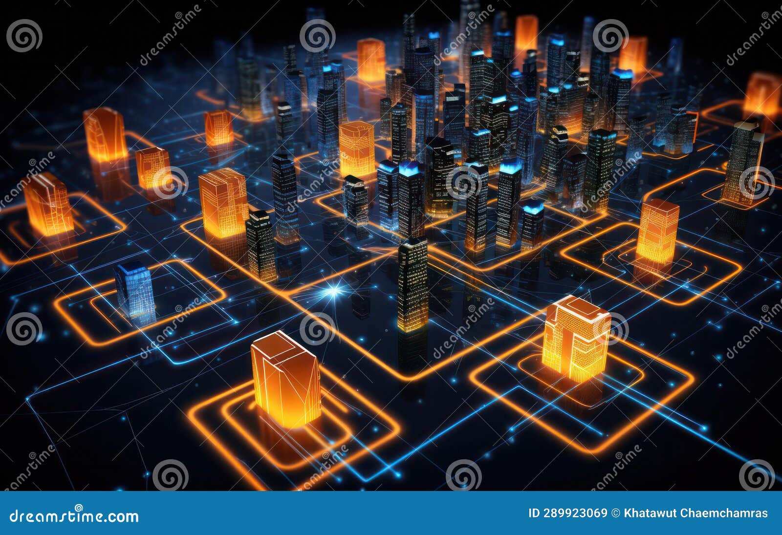 City of Innovation: Futuristic Technological Background, Unveiling the ...
