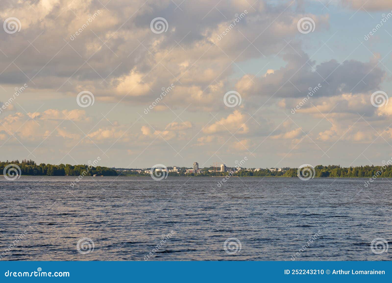 The City of Jarvenpaa on the Shore of Lake Tuusula. Stock Photo - Image ...