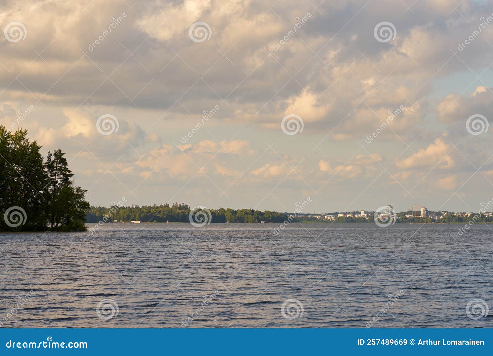 The City of Jarvenpaa on the Shore of Lake Tuusula. Stock Image - Image ...