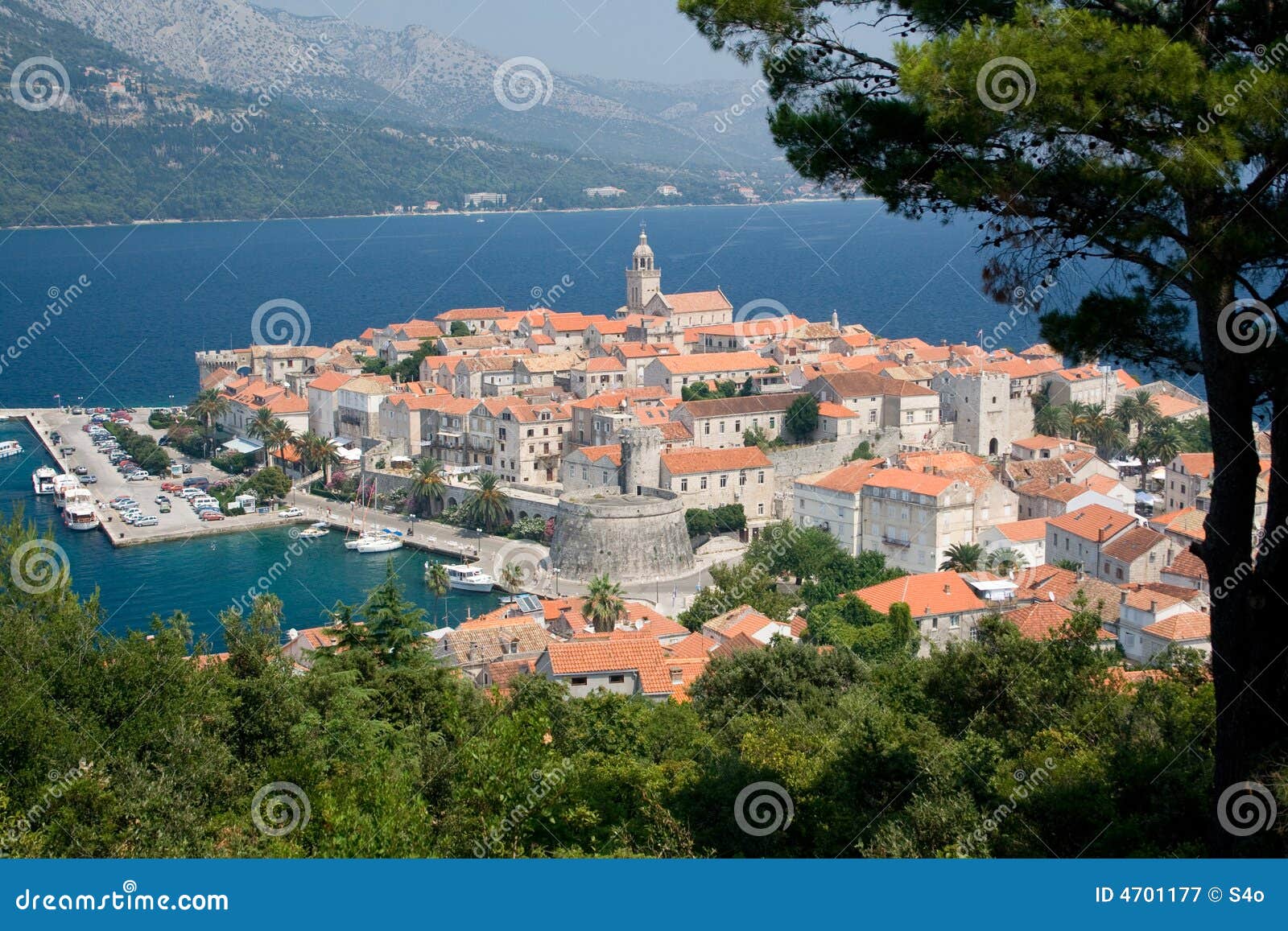 City of Korcula stock image. Image of balkans, green, rustic - 4701177
