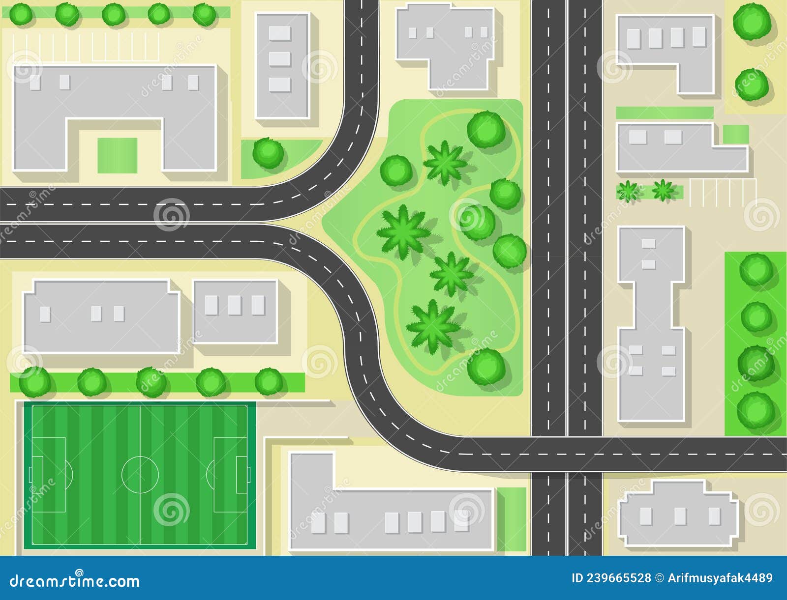 City landscape top view stock illustration. Illustration of building ...