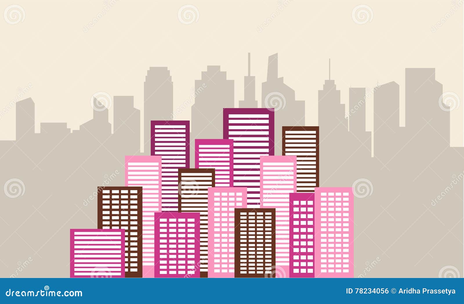 City Landscape Vector Backgrounds of Silhouette Stock Vector ...
