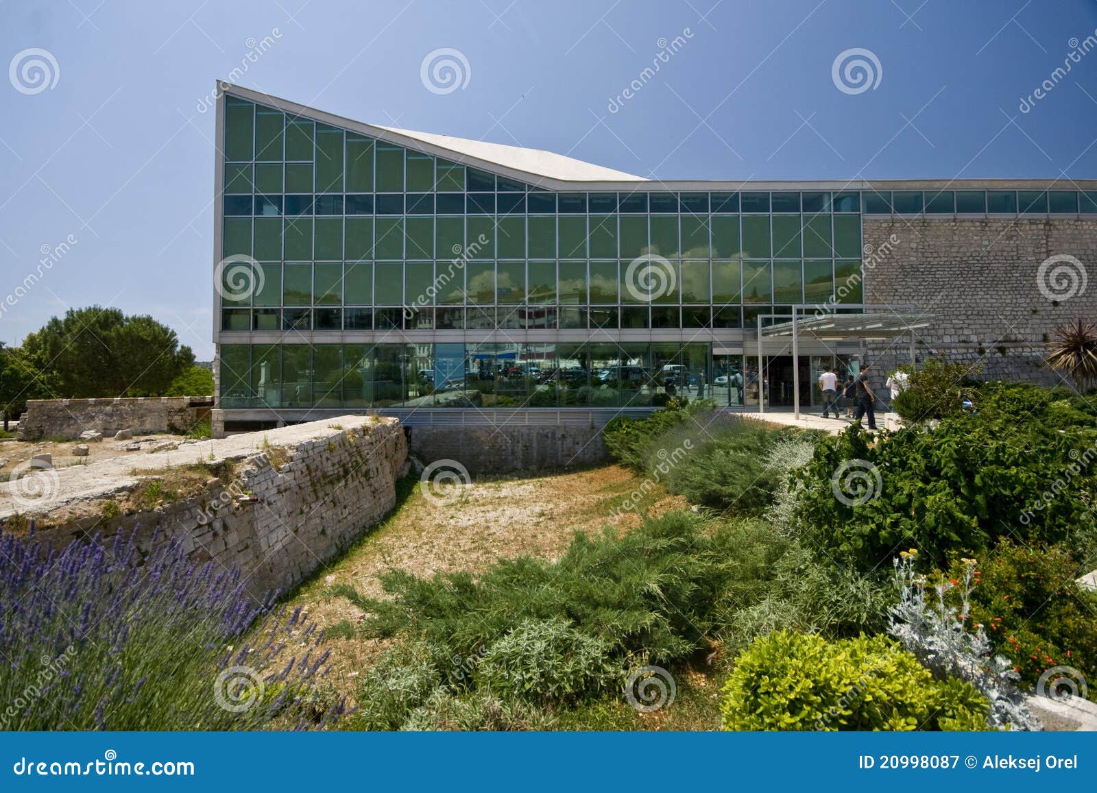 City library in Sibenik stock image. Image of reflection - 20998087