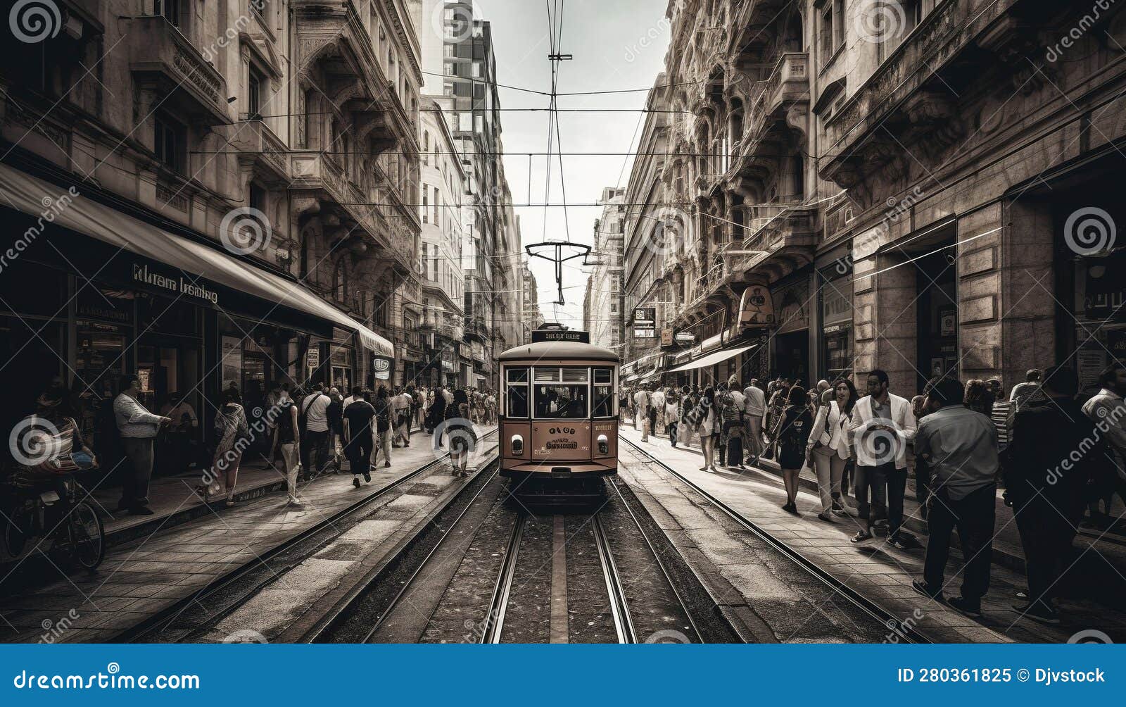 City Life in Motion Cable Car, Tramway, Subway, and Vanishing Point ...