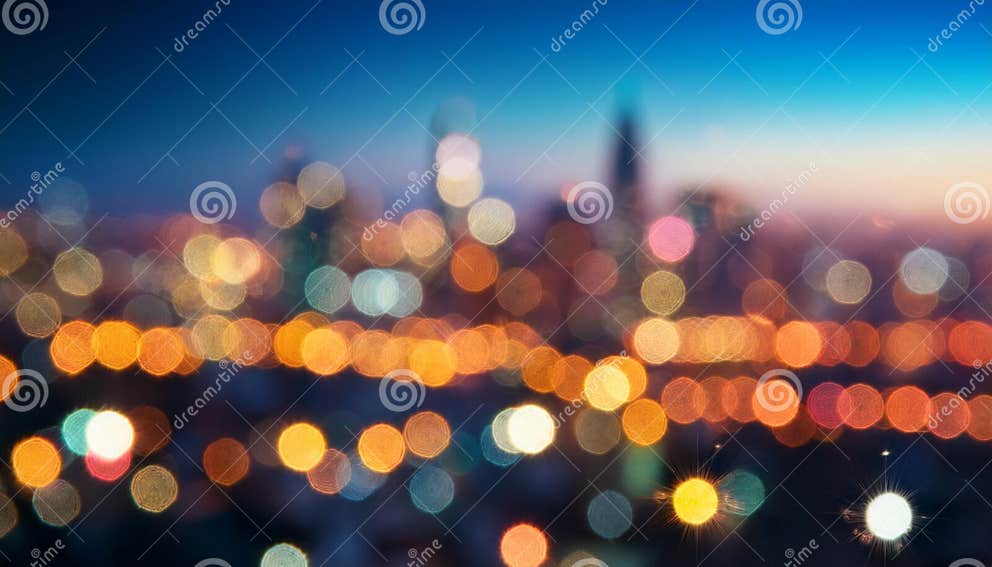 City Light Bokeh, AI Generated Stock Illustration - Illustration of light, landmark: 344999227