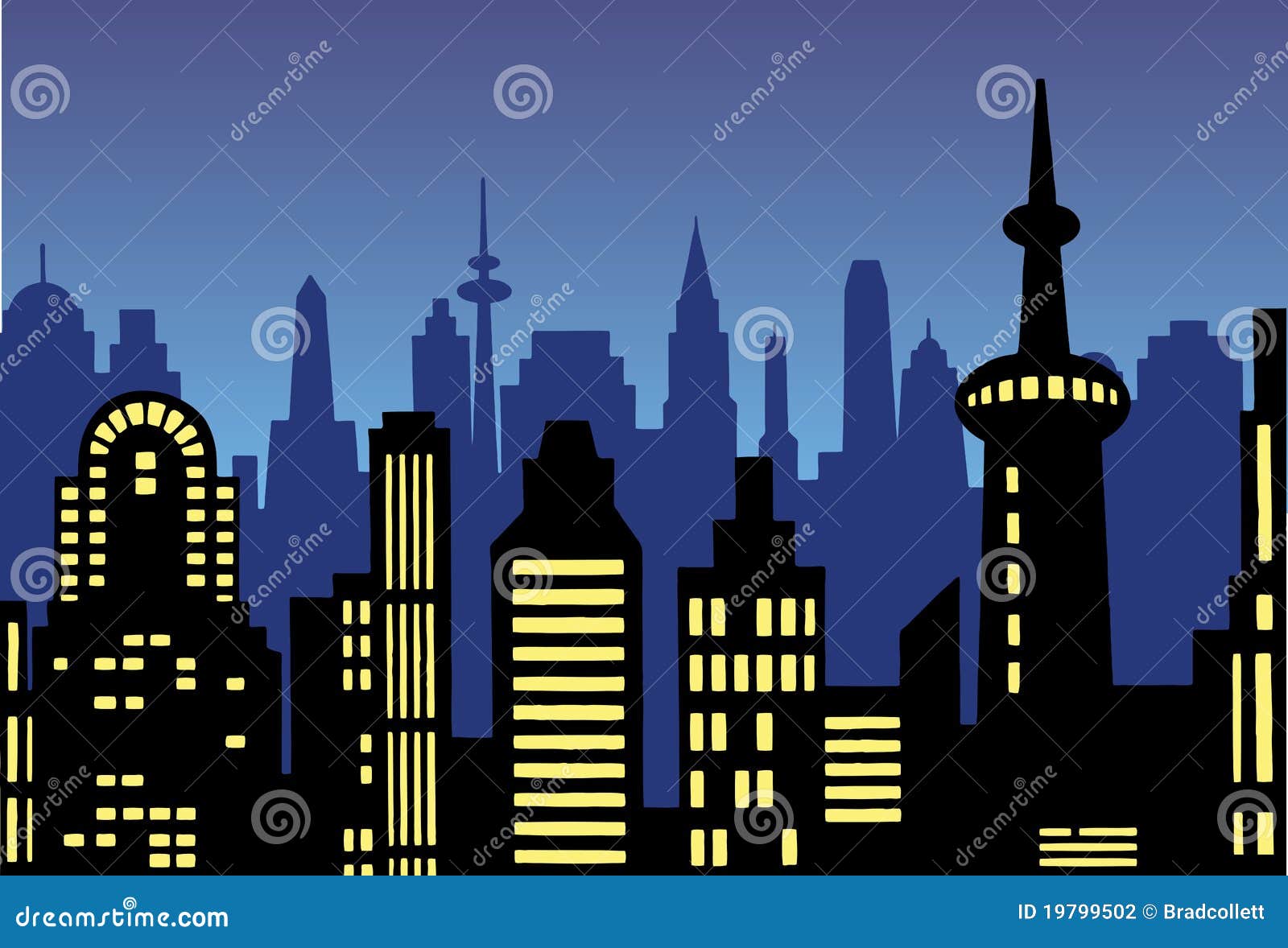 City Lights stock vector. Illustration of exterior, futuristic - 19799502