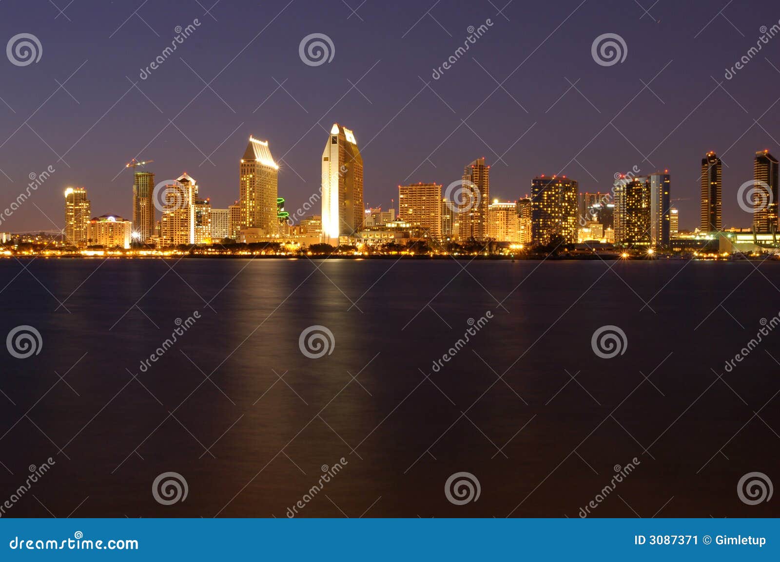 City Lights stock image. Image of waterfront, sunset, island - 3087371