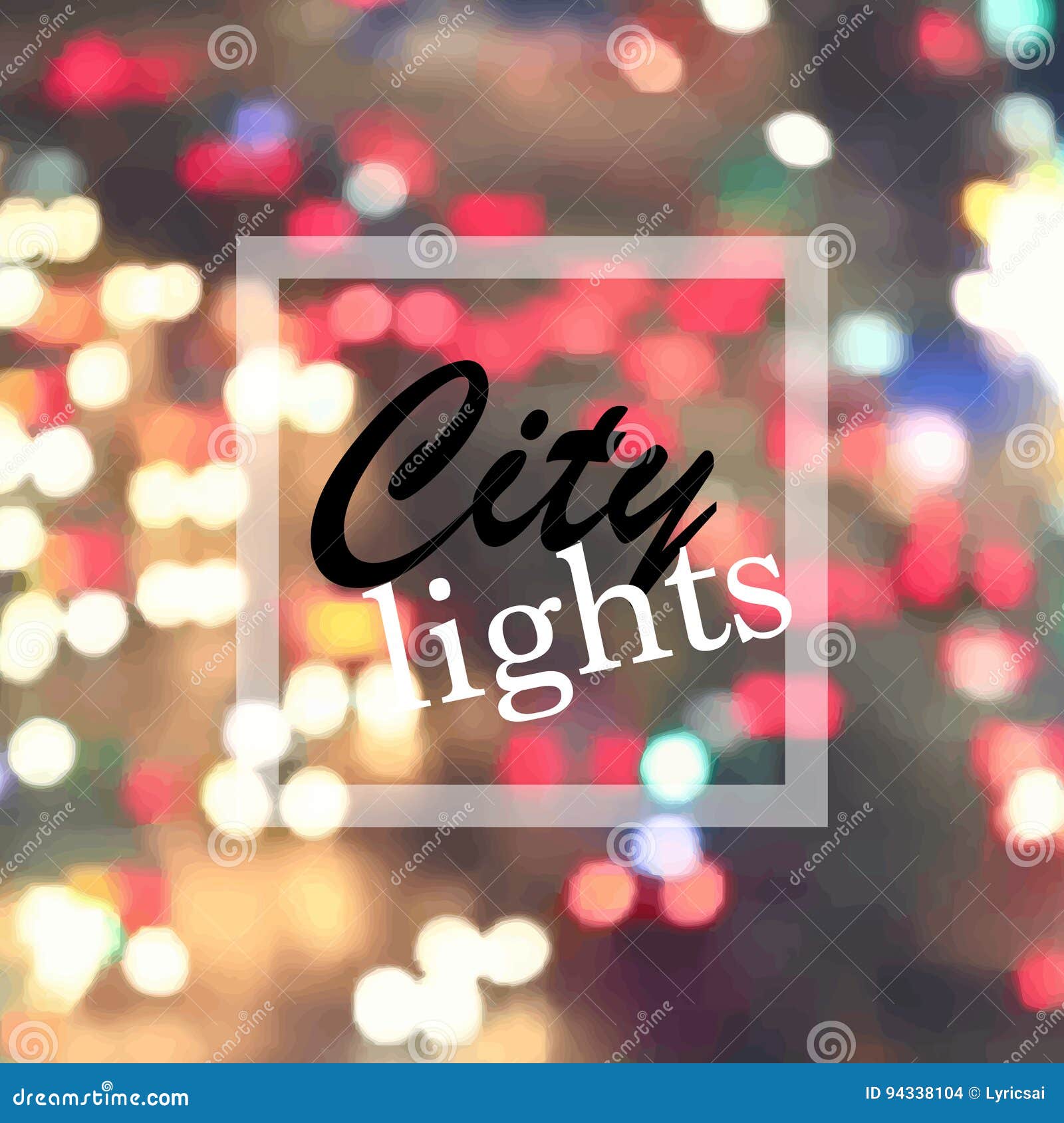 City lights at night stock vector. Illustration of night - 94338104