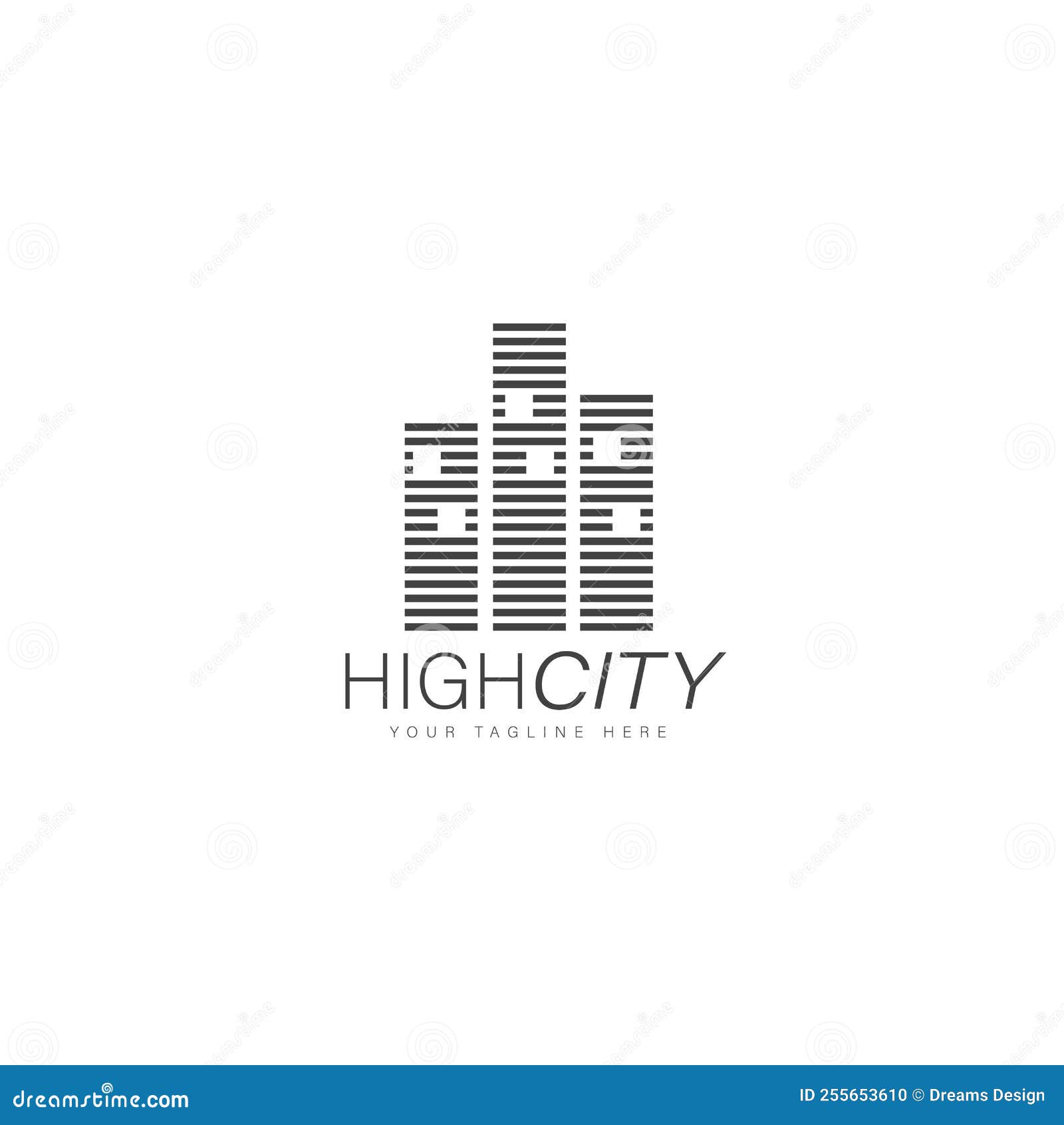 City Line Logo Design Illustration Icon Graphic Stock Vector ...