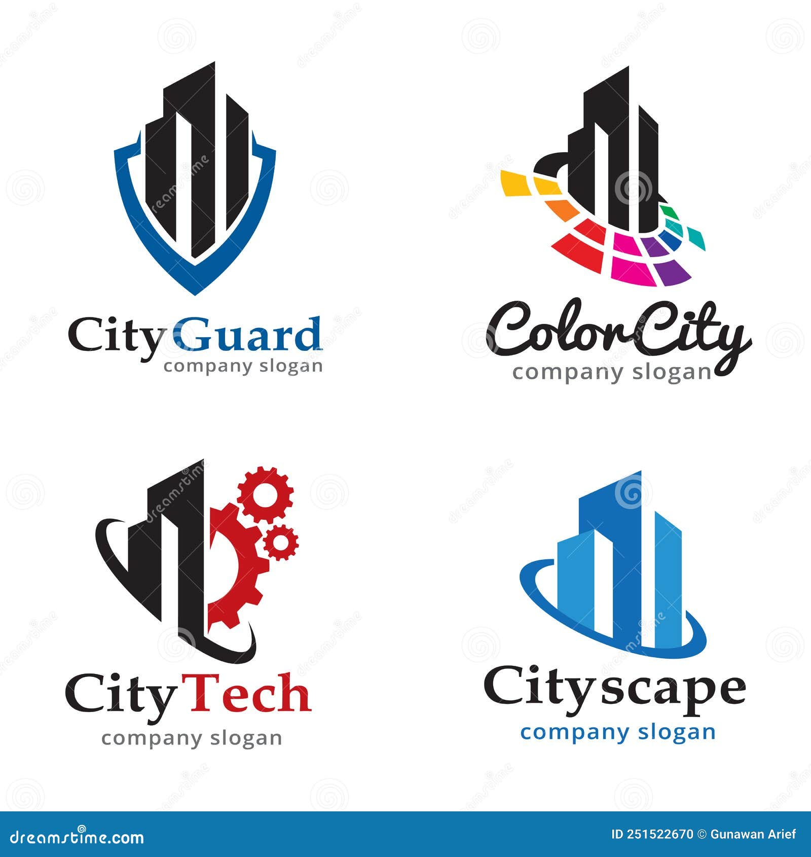 City Logo Template Design Vector Stock Vector - Illustration of agency ...