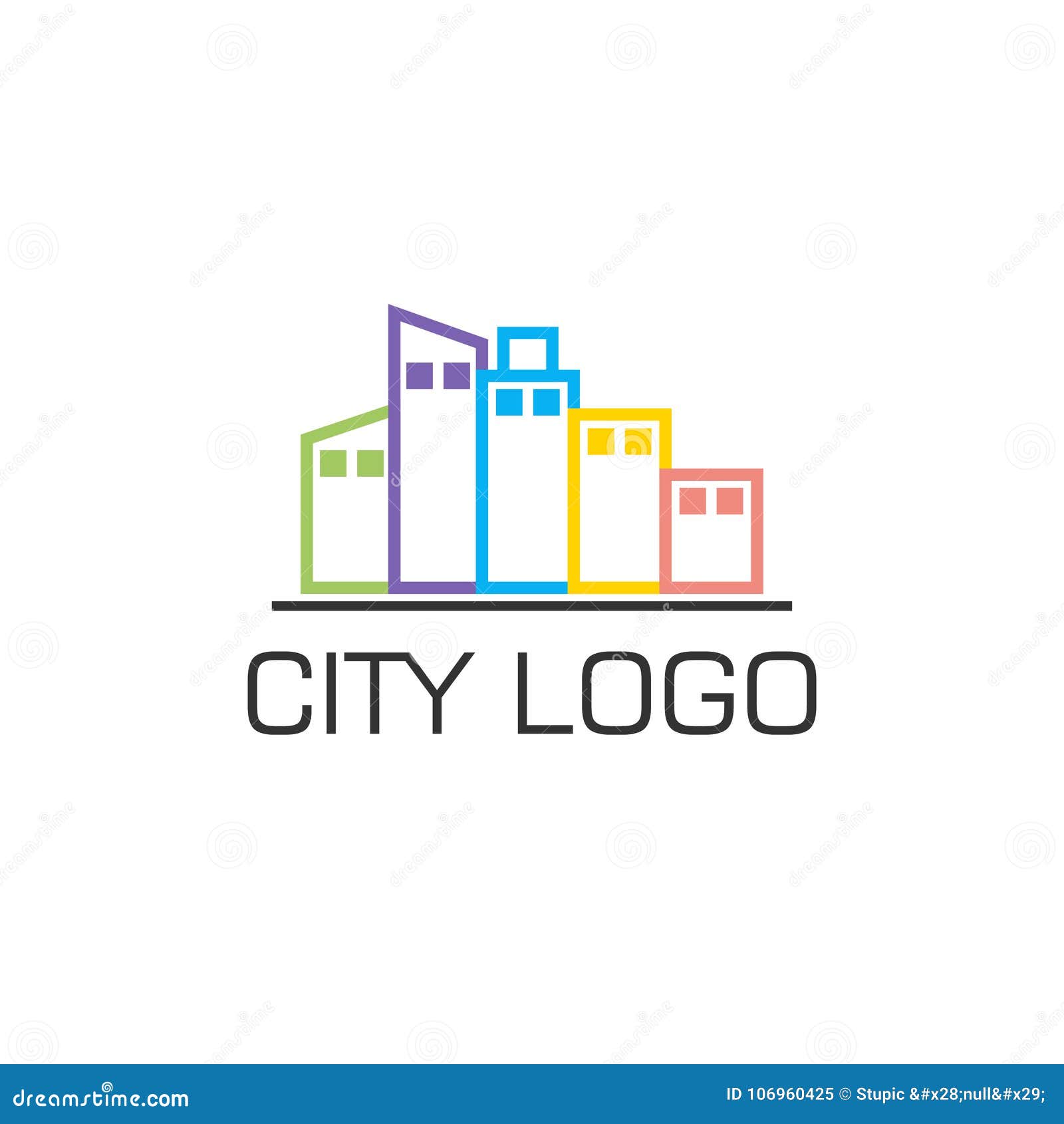 City Logo Vector Art Logo Template and Illustration Stock Illustration ...