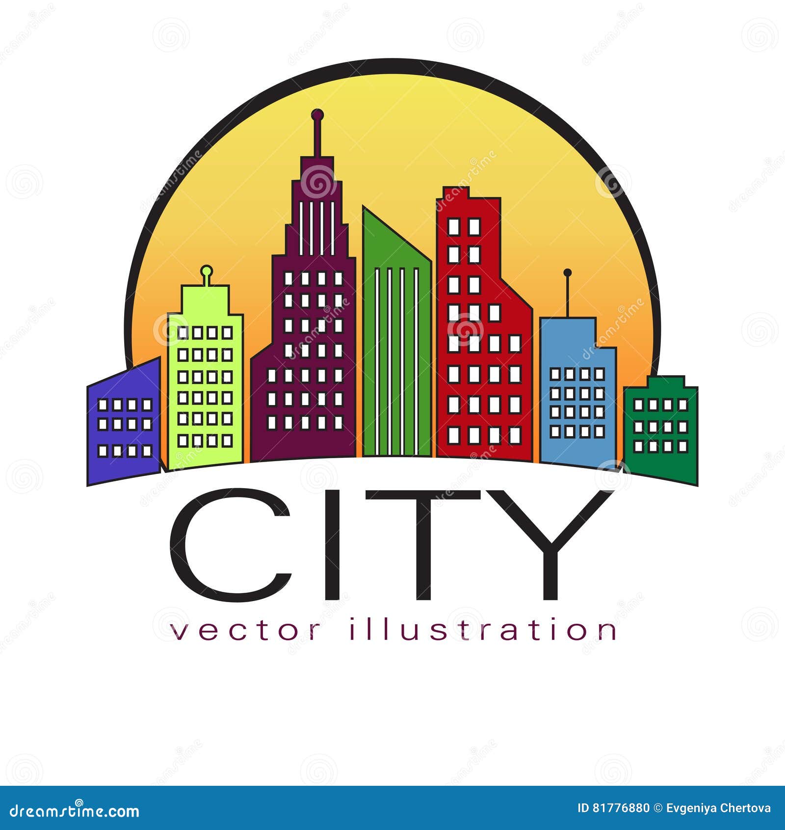 City Logo, Vector Building Web Icon Stock Vector - Illustration of ...