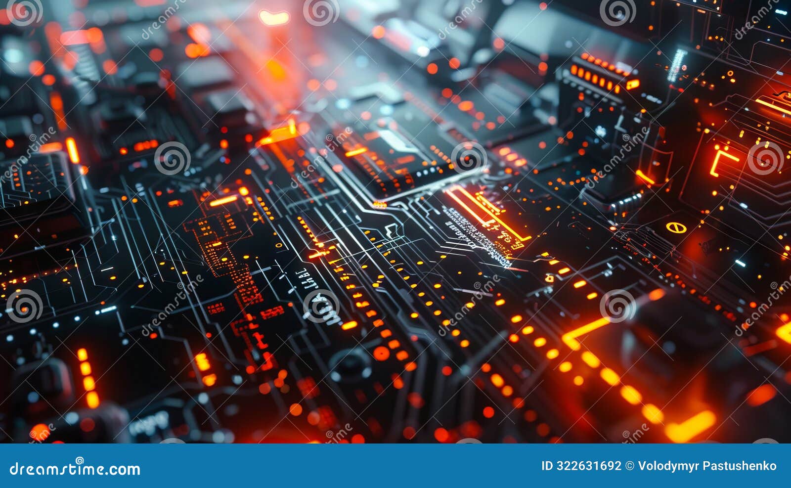 The City Of Circuits, A Futuristic Metropolis Built On Technology Stock Photography ...