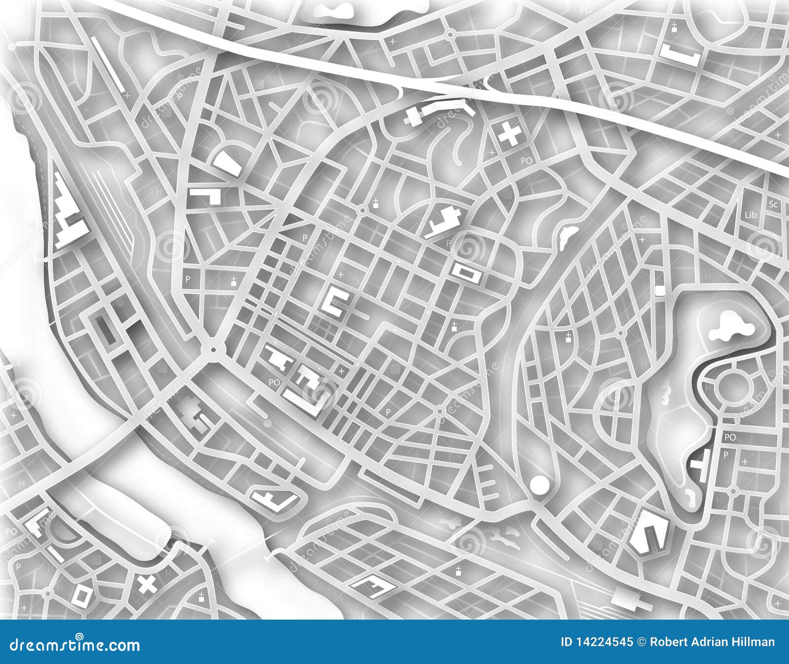 City map stock illustration. Illustration of sign, community - 14224545