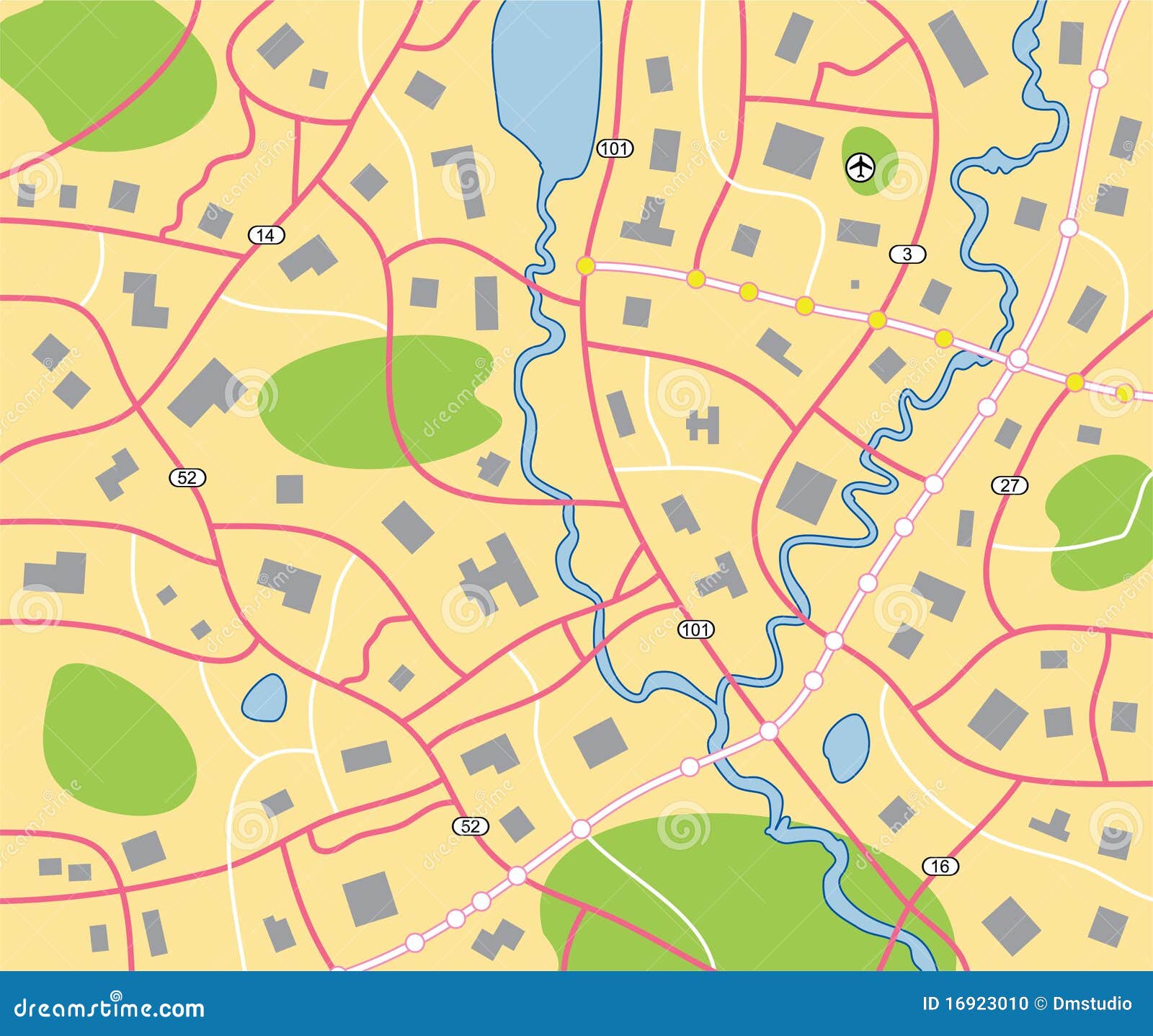 City map stock vector. Illustration of guide, city, community - 16923010