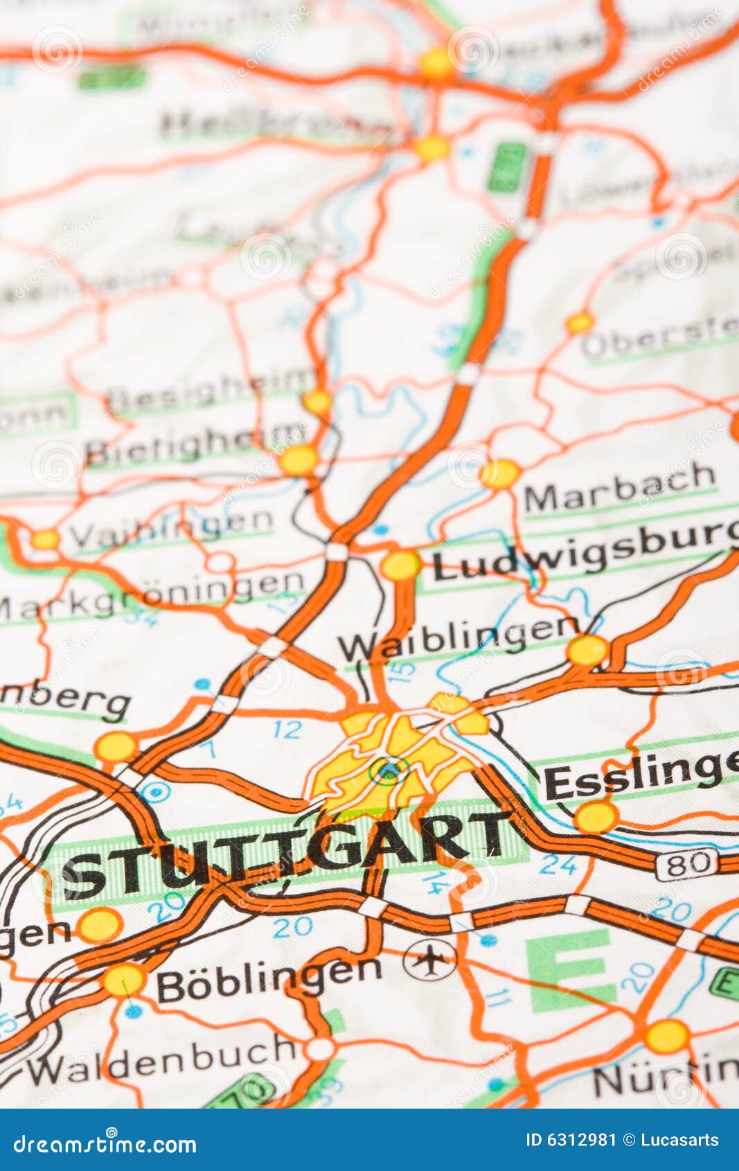 City on map stock image. Image of trip, macro, selective - 6312981