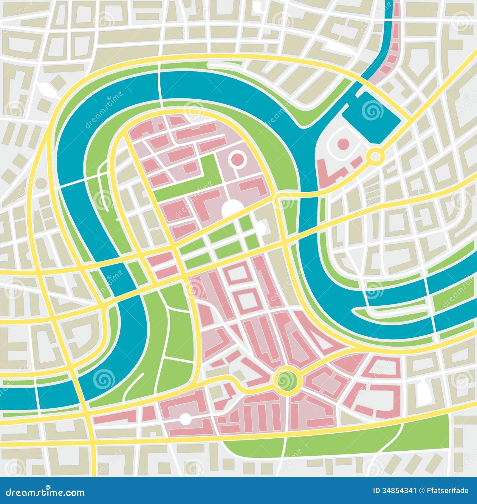 City map stock illustration. Illustration of help, localise - 34854341