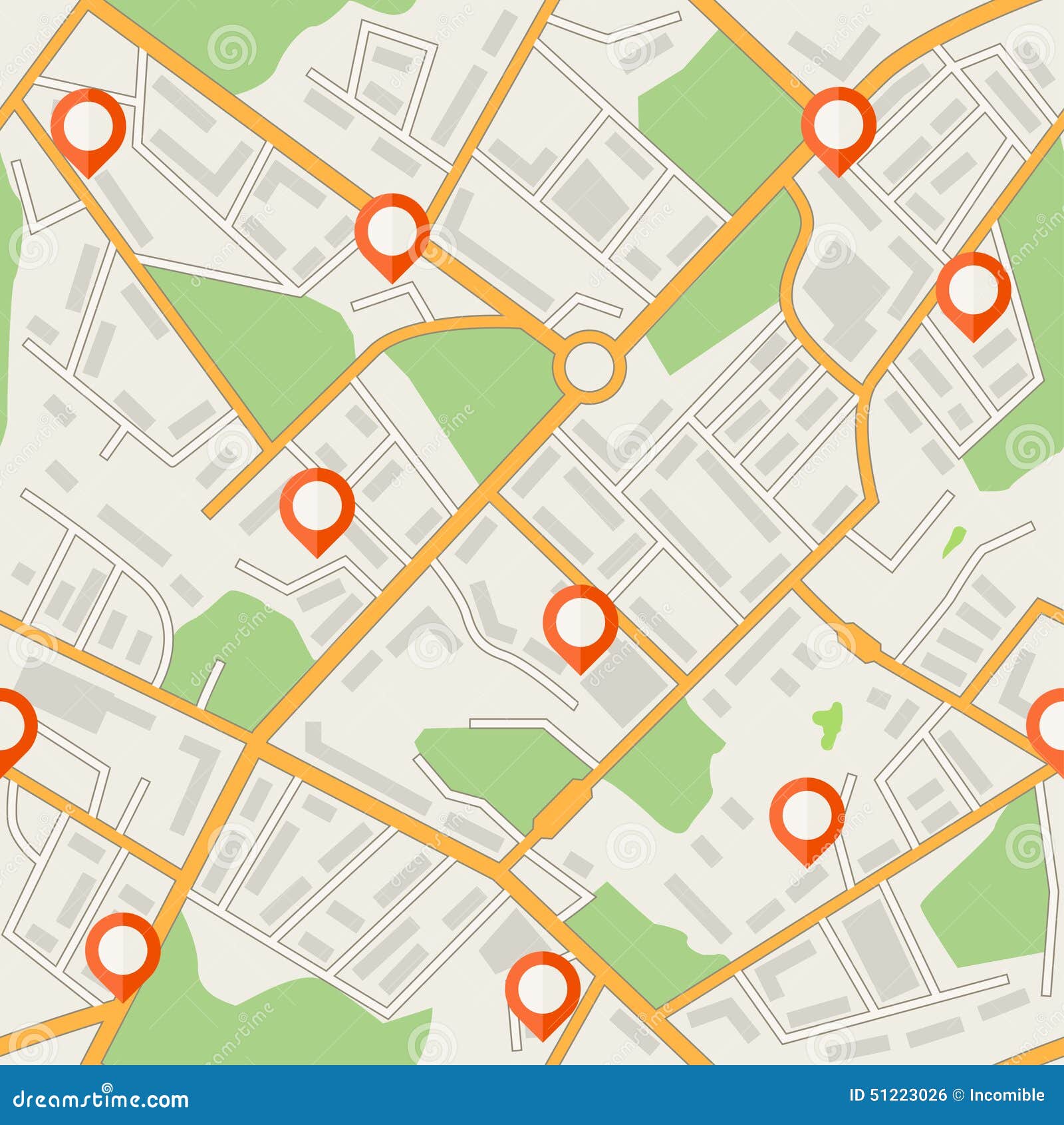 City Map Abstract Seamless Pattern Vector Stock Vector - Illustration ...