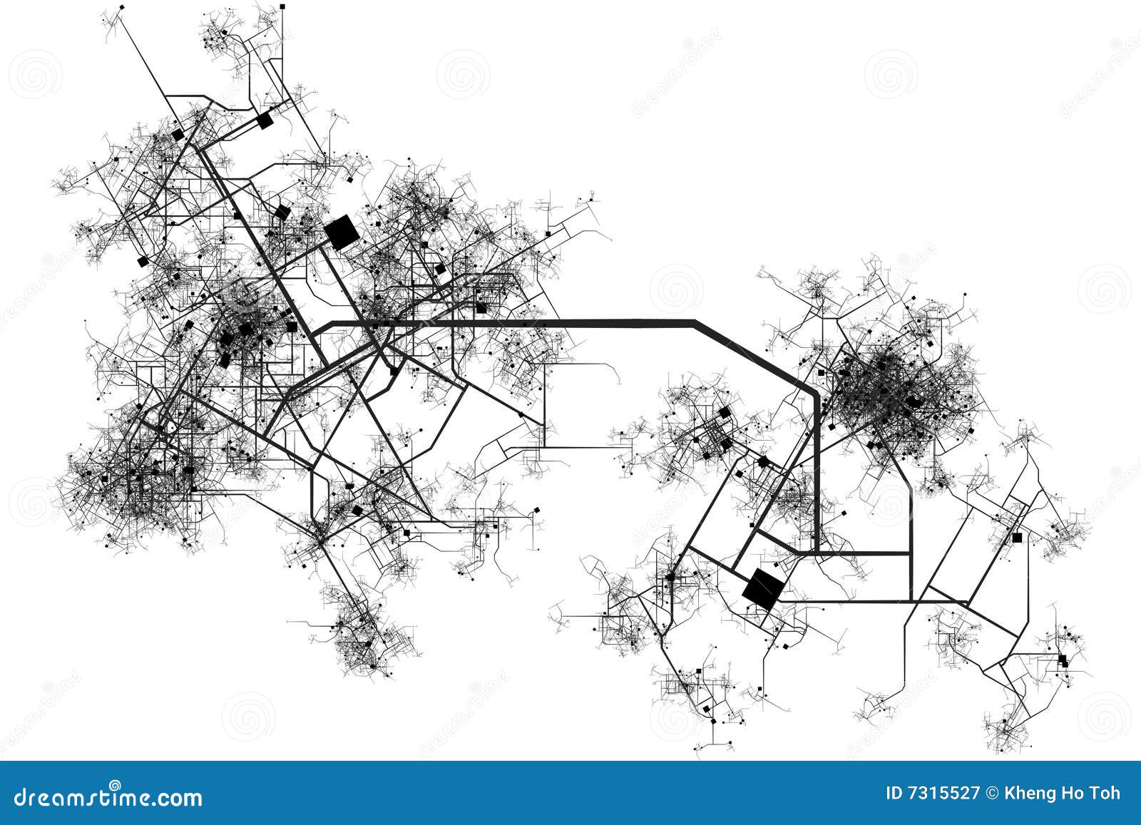 City Map Blueprint stock illustration. Illustration of blue - 7315527
