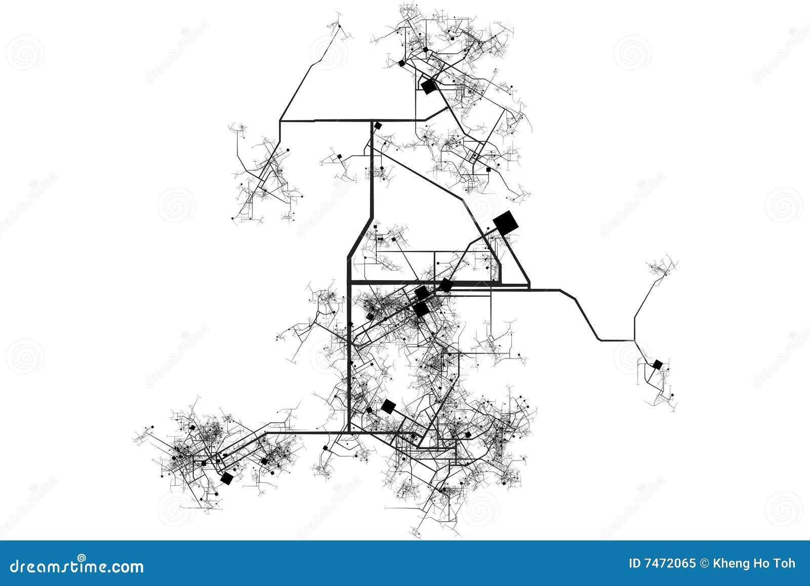 City Map Blueprint stock illustration. Illustration of layouts - 7472065