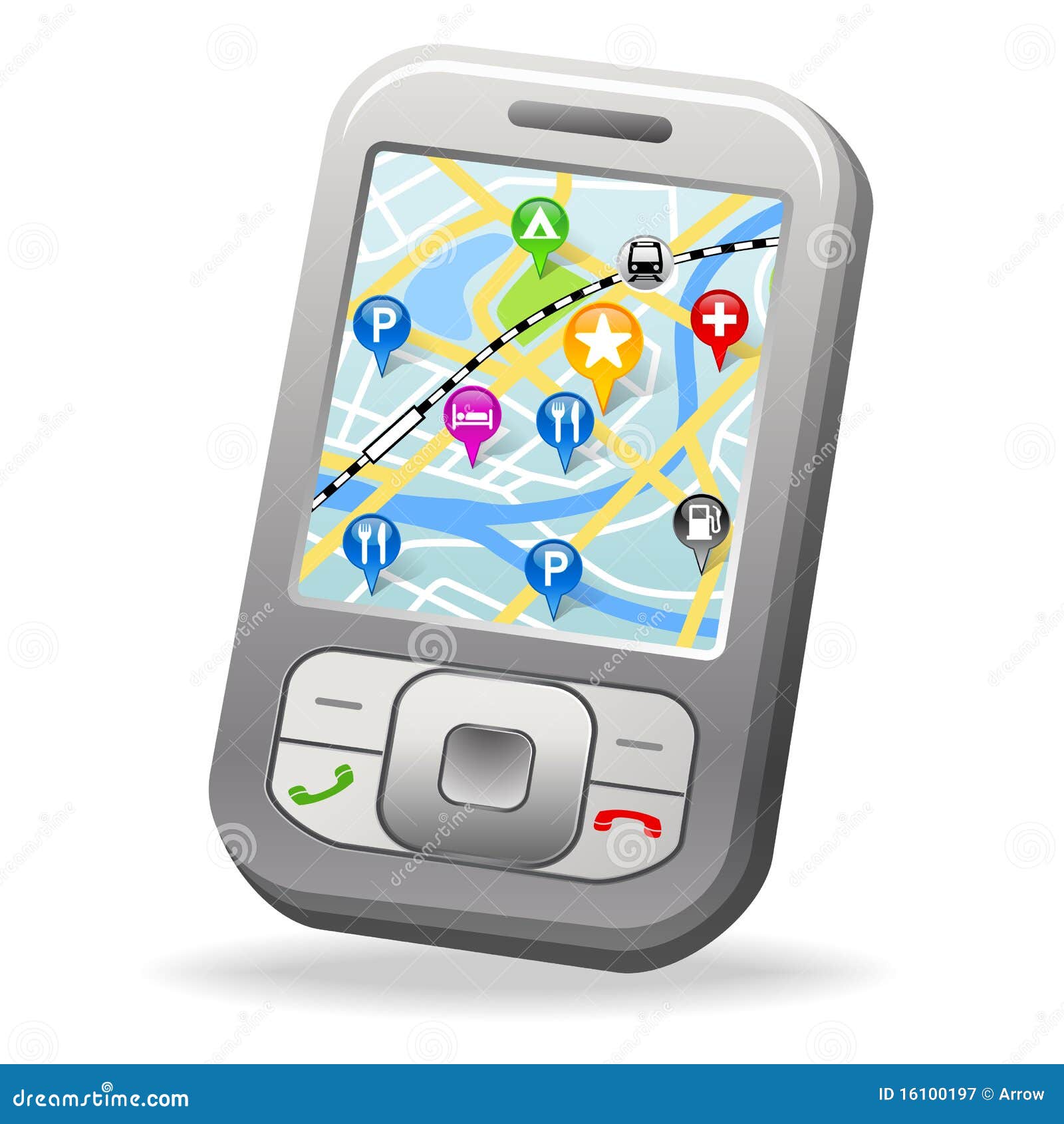 City Map on cell phone stock illustration. Illustration of note - 16100197