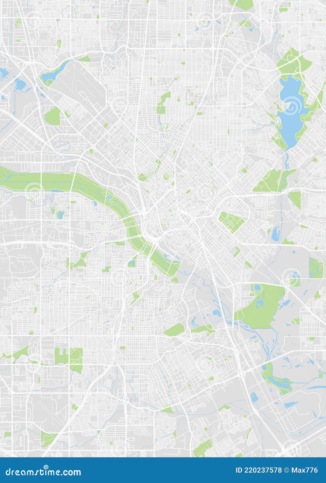 City Map Dallas, Color Detailed Plan, Vector Illustration Stock Vector ...