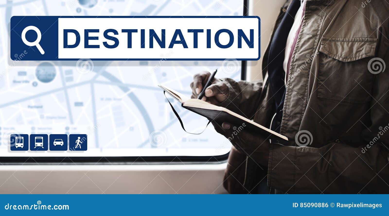 City Map Destination Route Way Route Concept Stock Photo - Image of ...