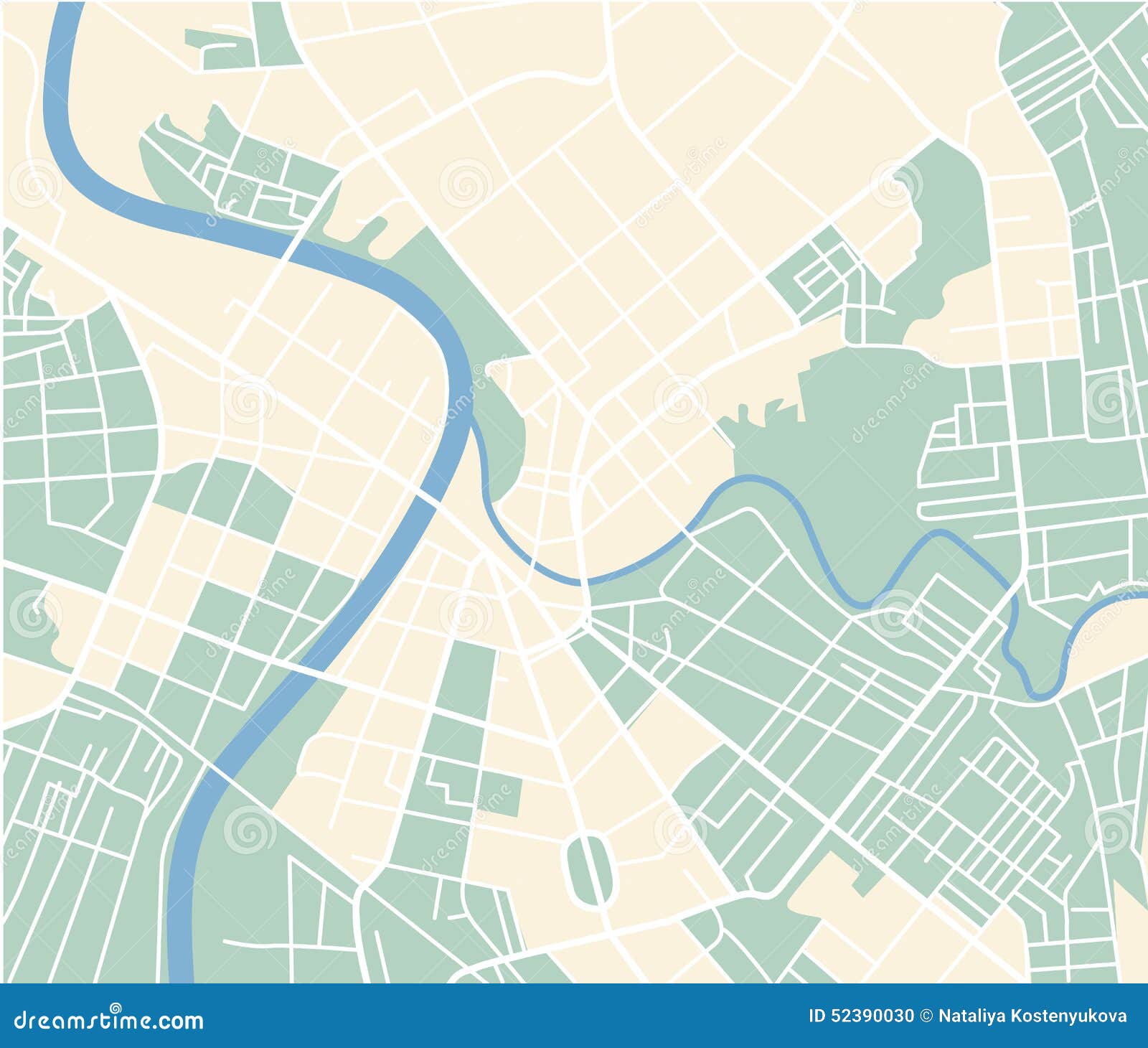 City map stock vector. Illustration of citycenter, plan - 52390030