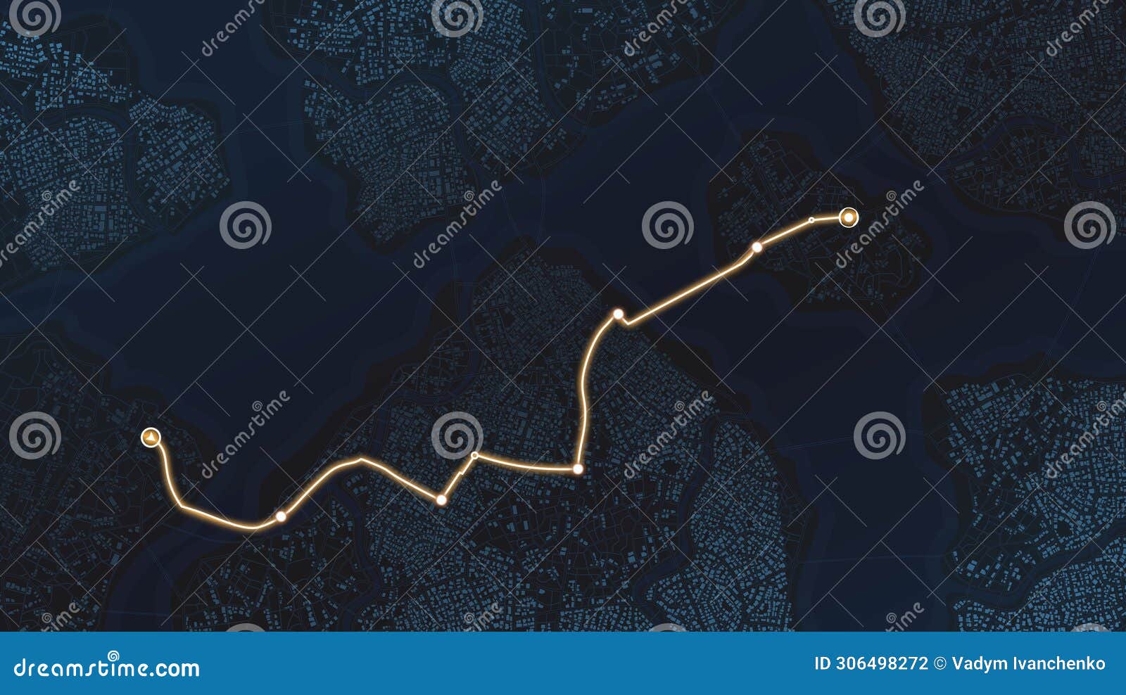 City Map Featuring Directional Signs, an Intended Goal Point, and ...